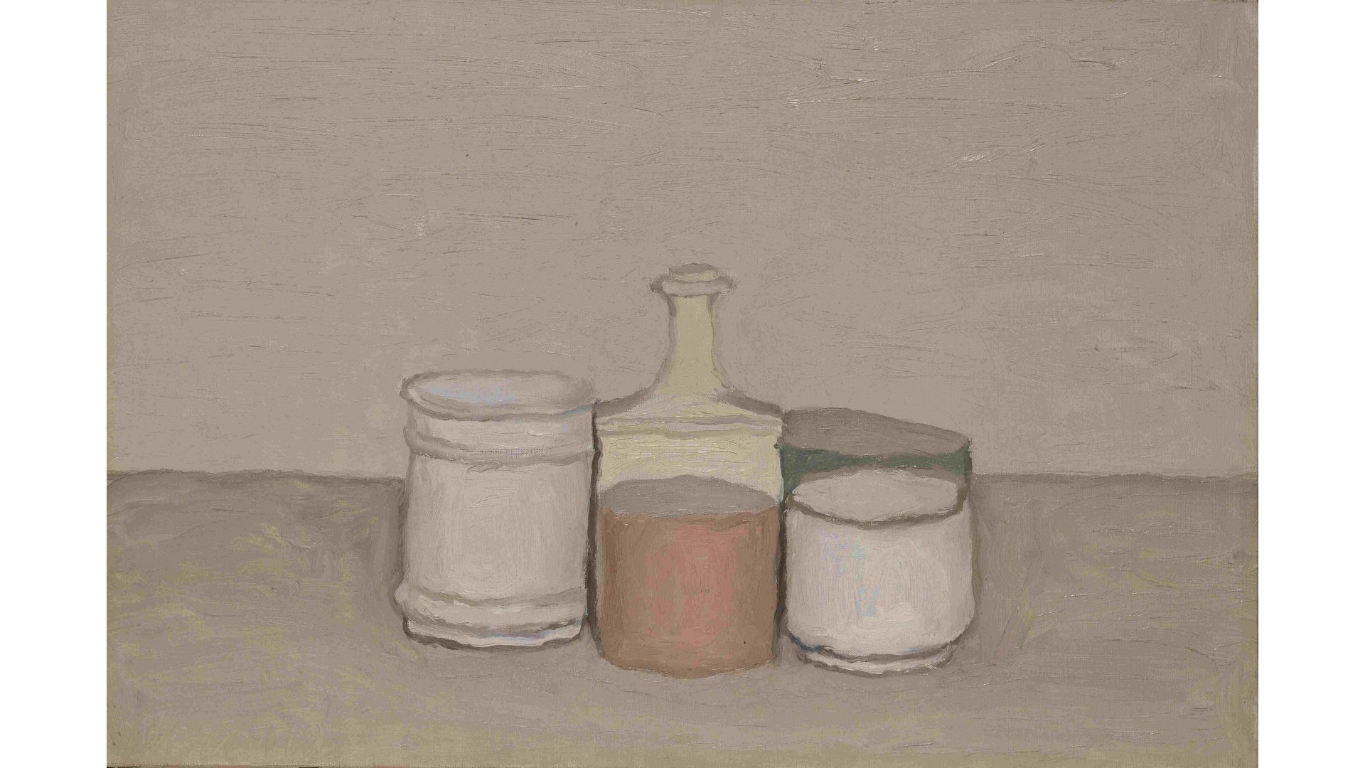Giorgio Morandi - Stillleben mit Flasche und Gläsern / Arp Museum ...